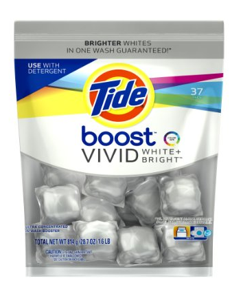 Amazon: Tide Boost Vivid White + Bright He In-Wash Booster 37 Count ...