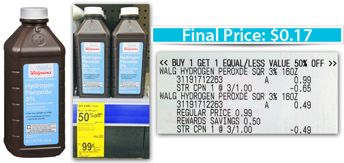 Hydrogen Peroxide Only $0.17 at Walgreens! - Coupons and Freebies Mom