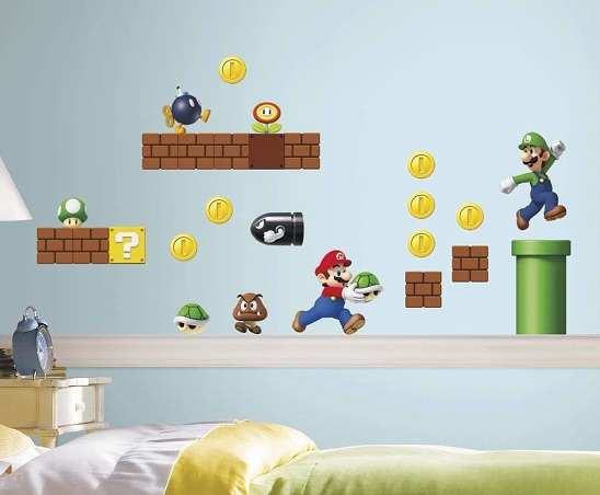 RoomMates Nintendo Super Mario Build A Scene Peel And Stick Wall Decals ...