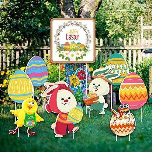Set of 9 Double-Sided Easter Yard Signs $6 After Code - Coupons and ...